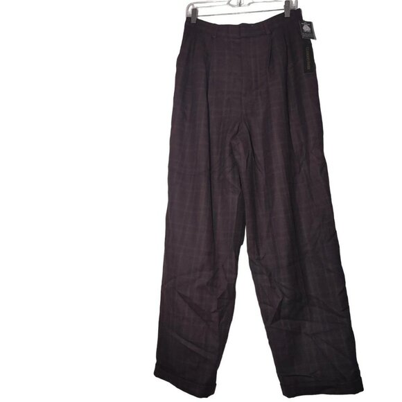 Nordstrom | Pants | Vintage Plum Plaid Wool Pants | Poshmark